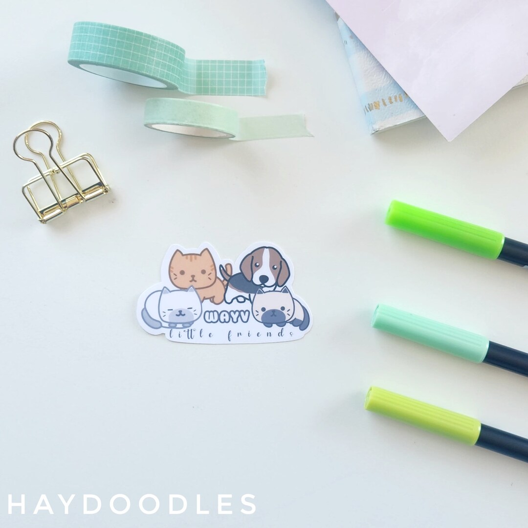 Wayv Little Friends Sticker | NCT Sticker | Weatherproof Vinyl Stickers ...