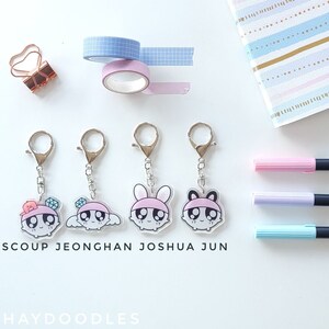 Seventeen Keychains | SVT | KPOP | Keychains | Charms - Etsy
