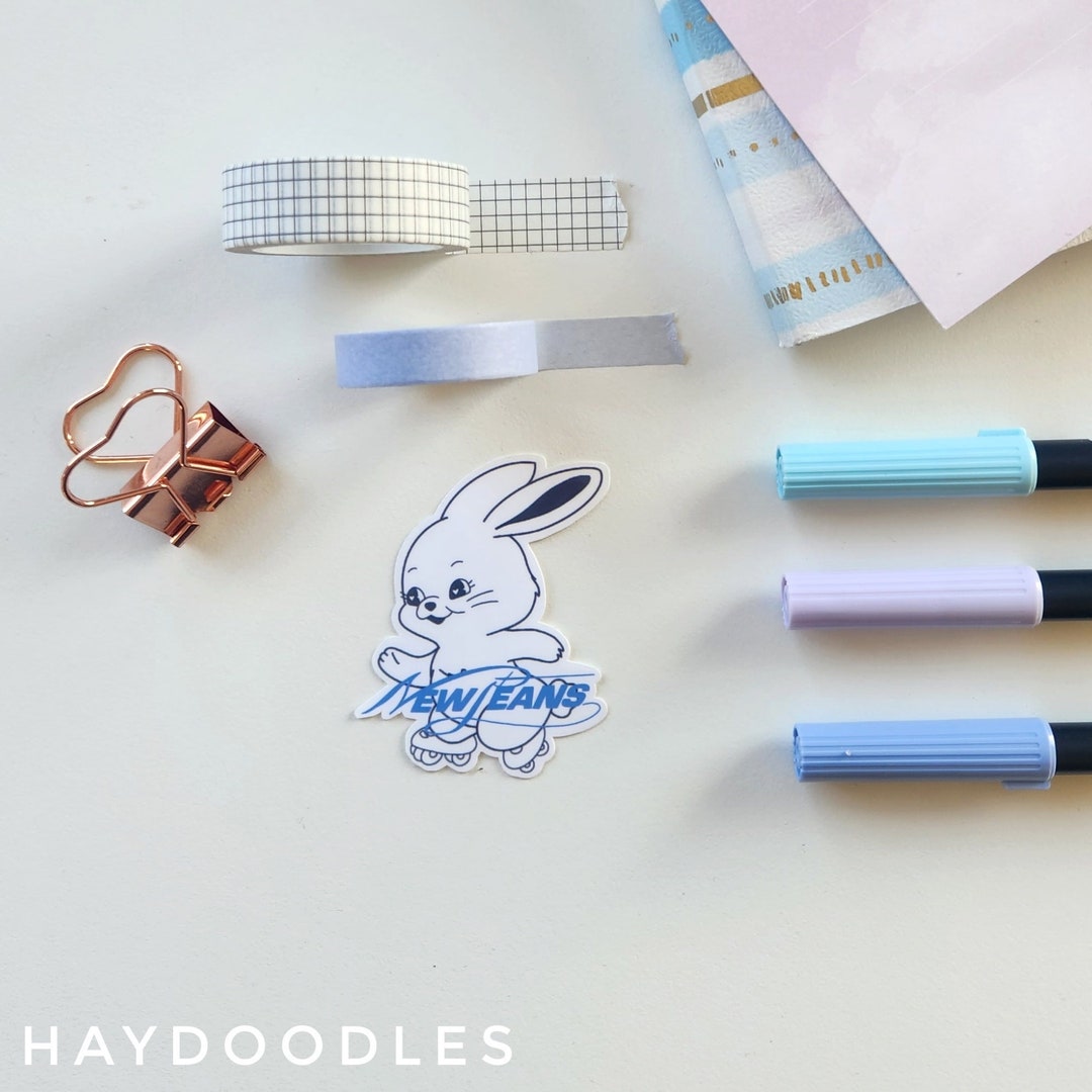 New Jeans Sticker Weatherproof Vinyl Sticker Glossy Sticker Laptop ...