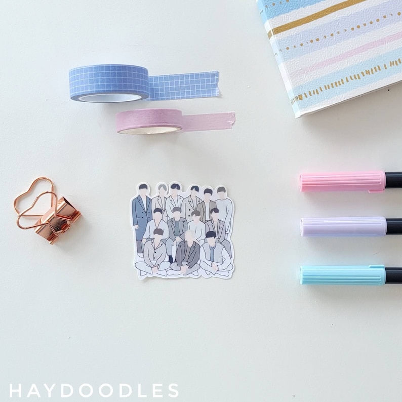 Seventeen Group Sticker | SVT | Weatherproof Vinyl Stickers | KPOP ...