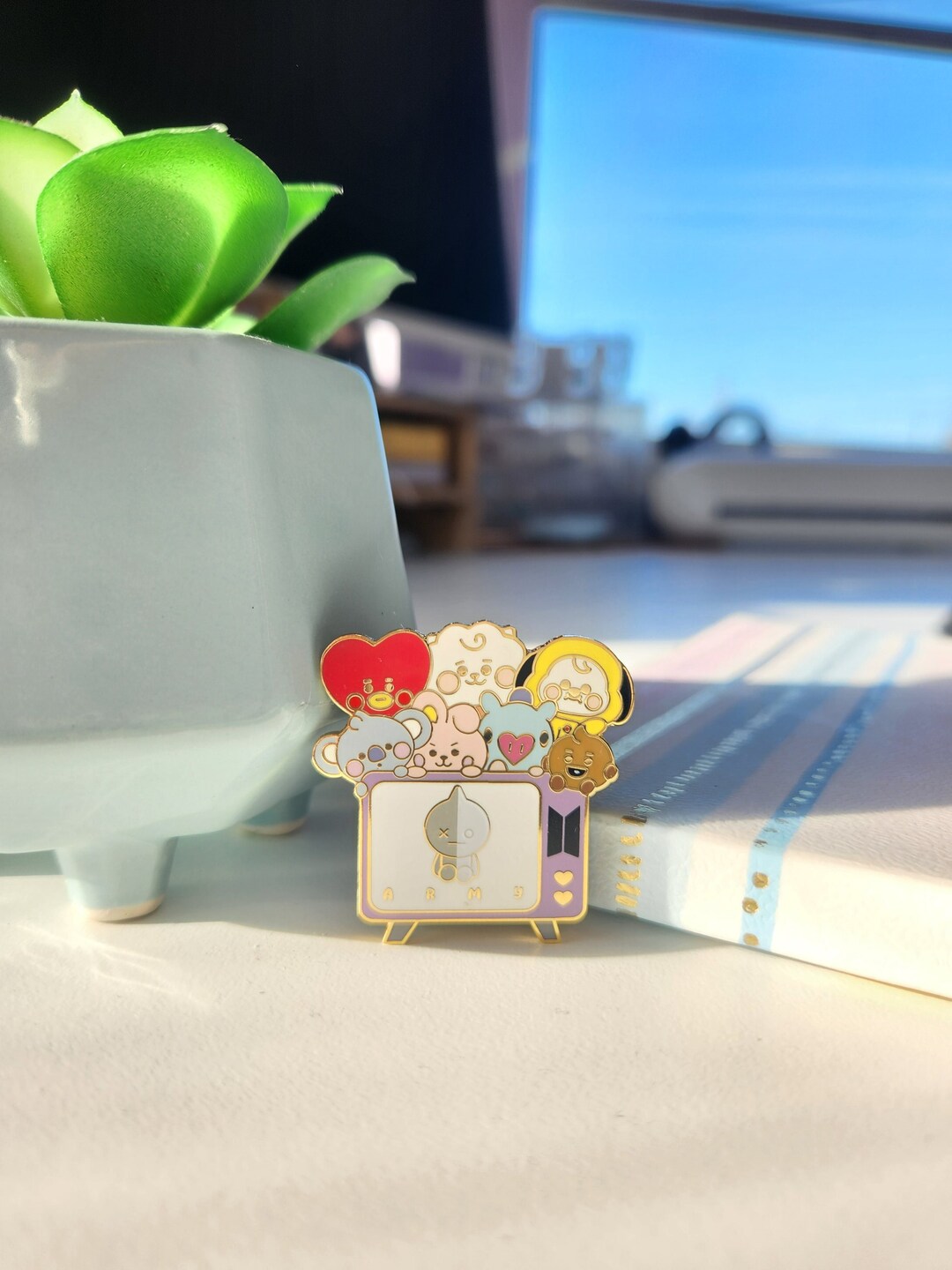 BTS TV Enamel Pin | BTS | Kpop | Enamel Pins | Badge | Pin - Etsy