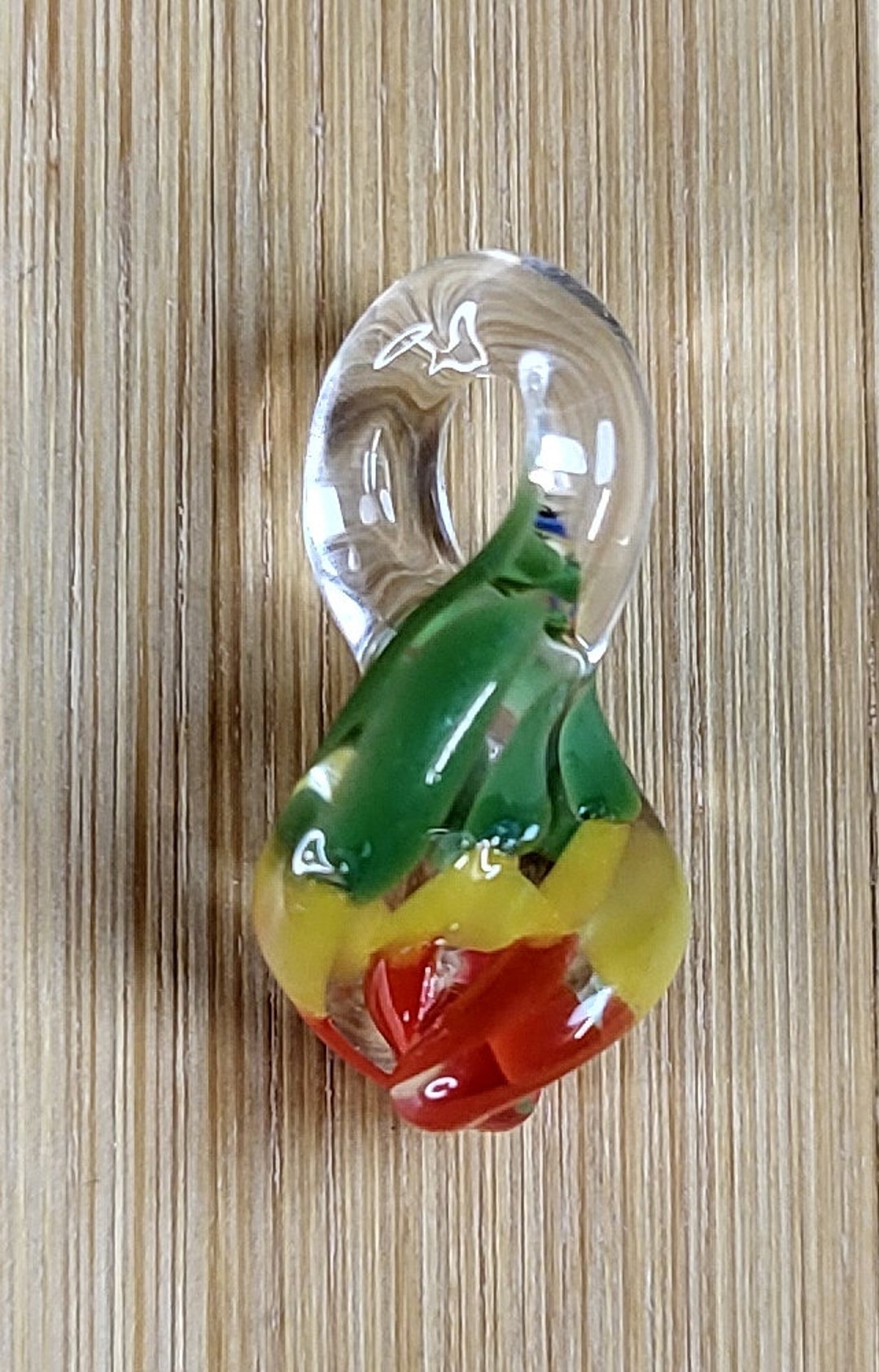 RYG Twisted 2 Glass Loc Bead, Hippie, Rasta, Glass Bead, Dreadlocs ...