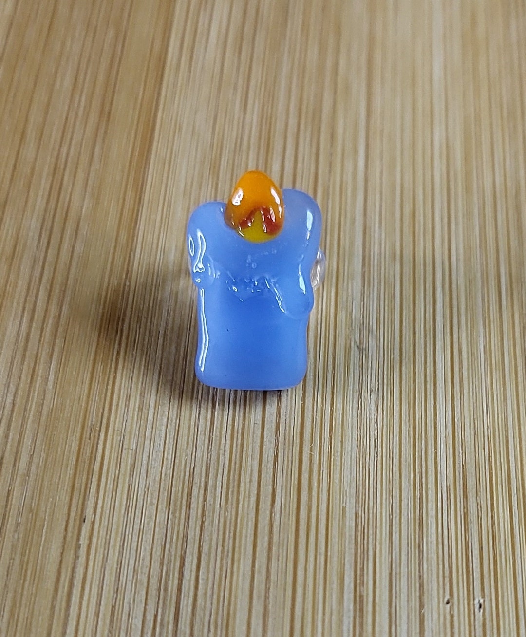 Blue Candle Glass Loc Bead, Glass Dread Bead, Dread Bead, Dread Beads ...