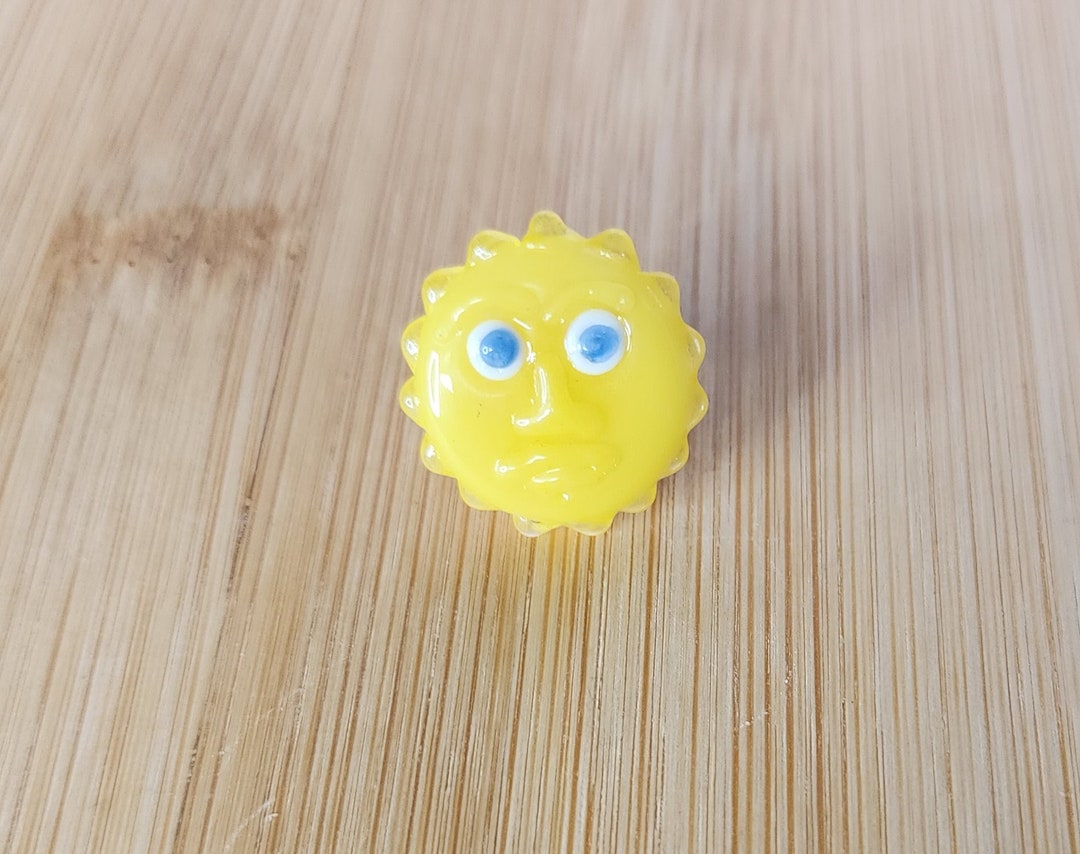 Sunshine Glass Loc Bead, Glass Dread Bead, Dread Bead, Dread Beads ...