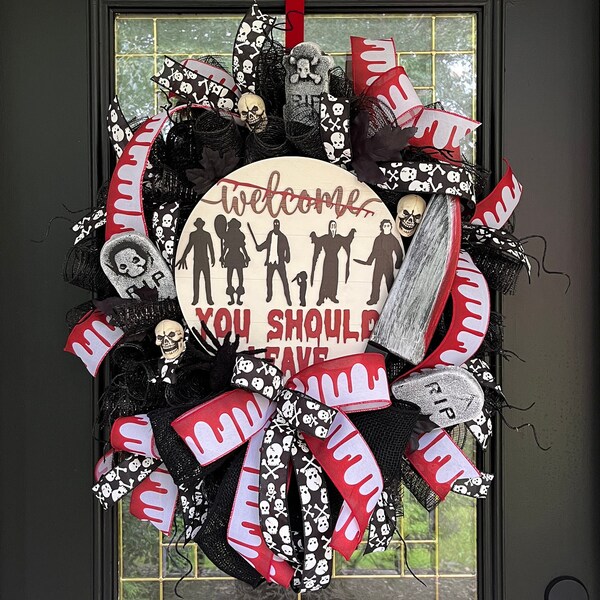 Horror Movie Wreath - Etsy