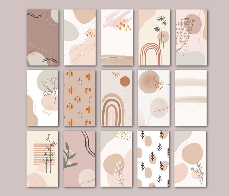 BOHO STORY BACKGROUNDS for Instagram Boho Abstract Style - Etsy