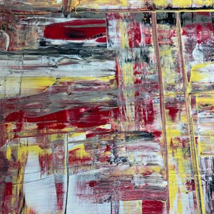 Red, Yellow, White, Abstract Painting - Etsy