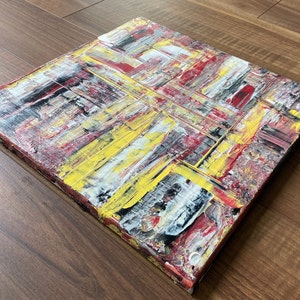 Red, Yellow, White, Abstract Painting - Etsy