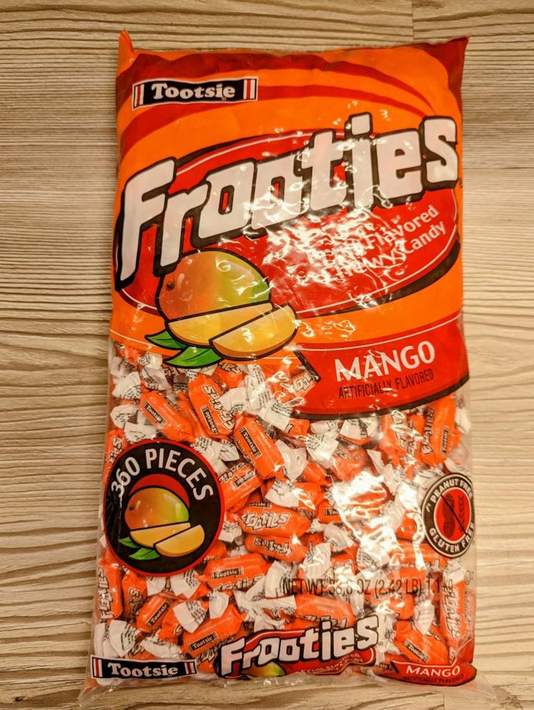 1.1kg Bulk Bag of Mango Frooties by Tootsie USA Import Fruit Flavoured ...