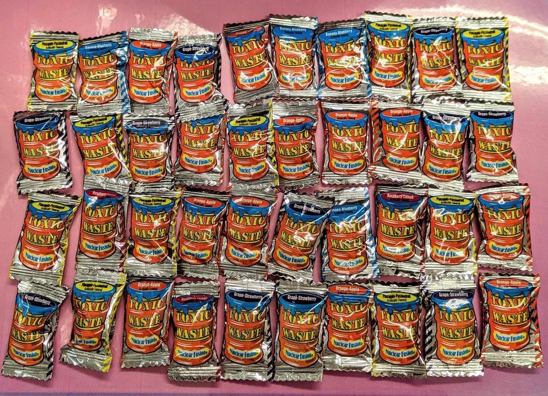 40 Assorted Toxic Waste Nuclear Fusion Sour Sweets USA Import Sweets ...