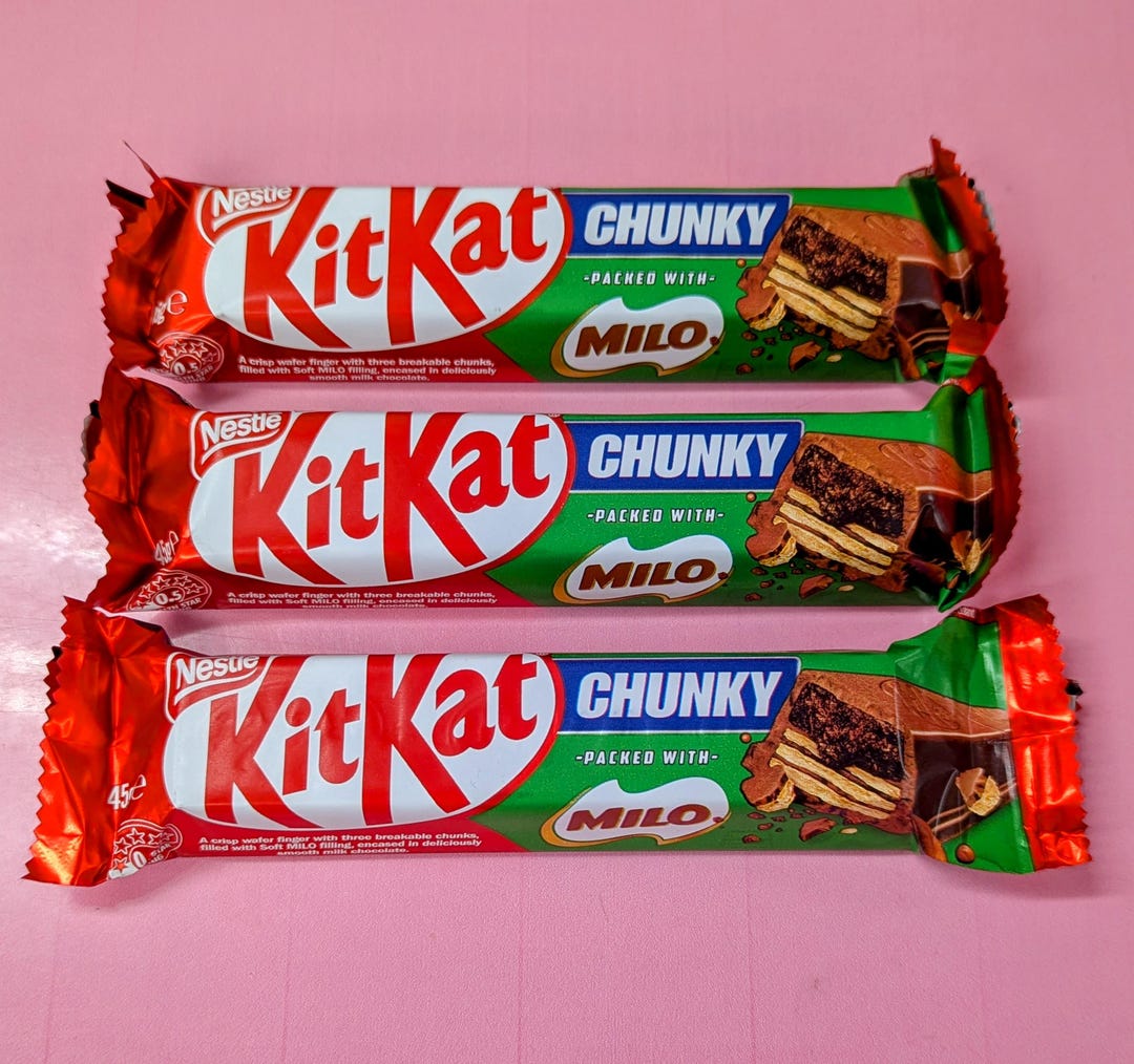 3x Milo Flavour Kitkat Chunky, Chocolate Bars aussie Import 45g per Bar ...