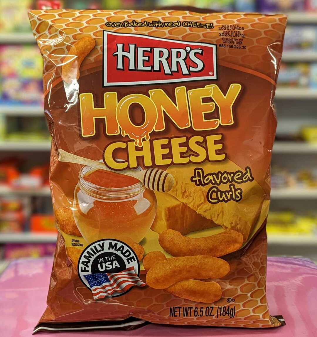 1 Massive Bag of Herr's Honey Cheese Curls USA Import 184g - Etsy UK