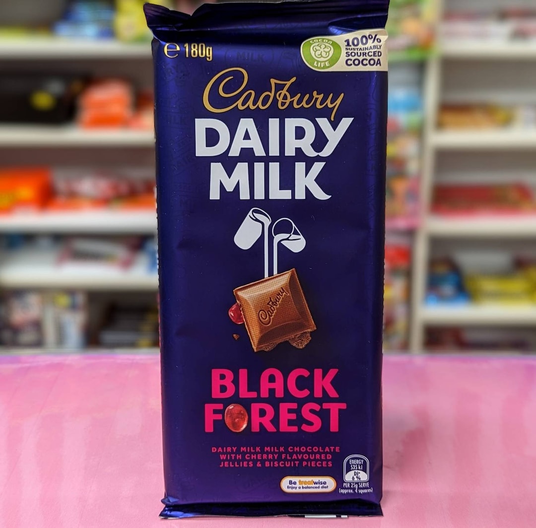 1x Australian Cadbury's Black Forest Chocolate Slab 180g australian ...