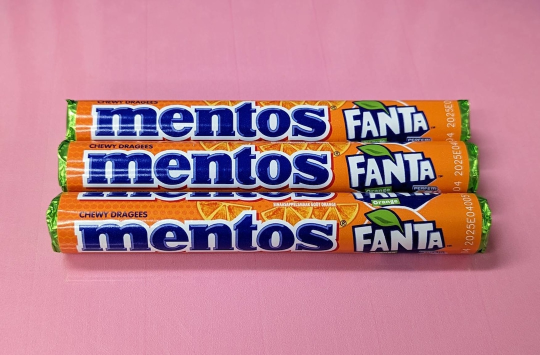 3x Mentos Fanta Orange Chewy Dragees 37.5g per Roll - Etsy UK