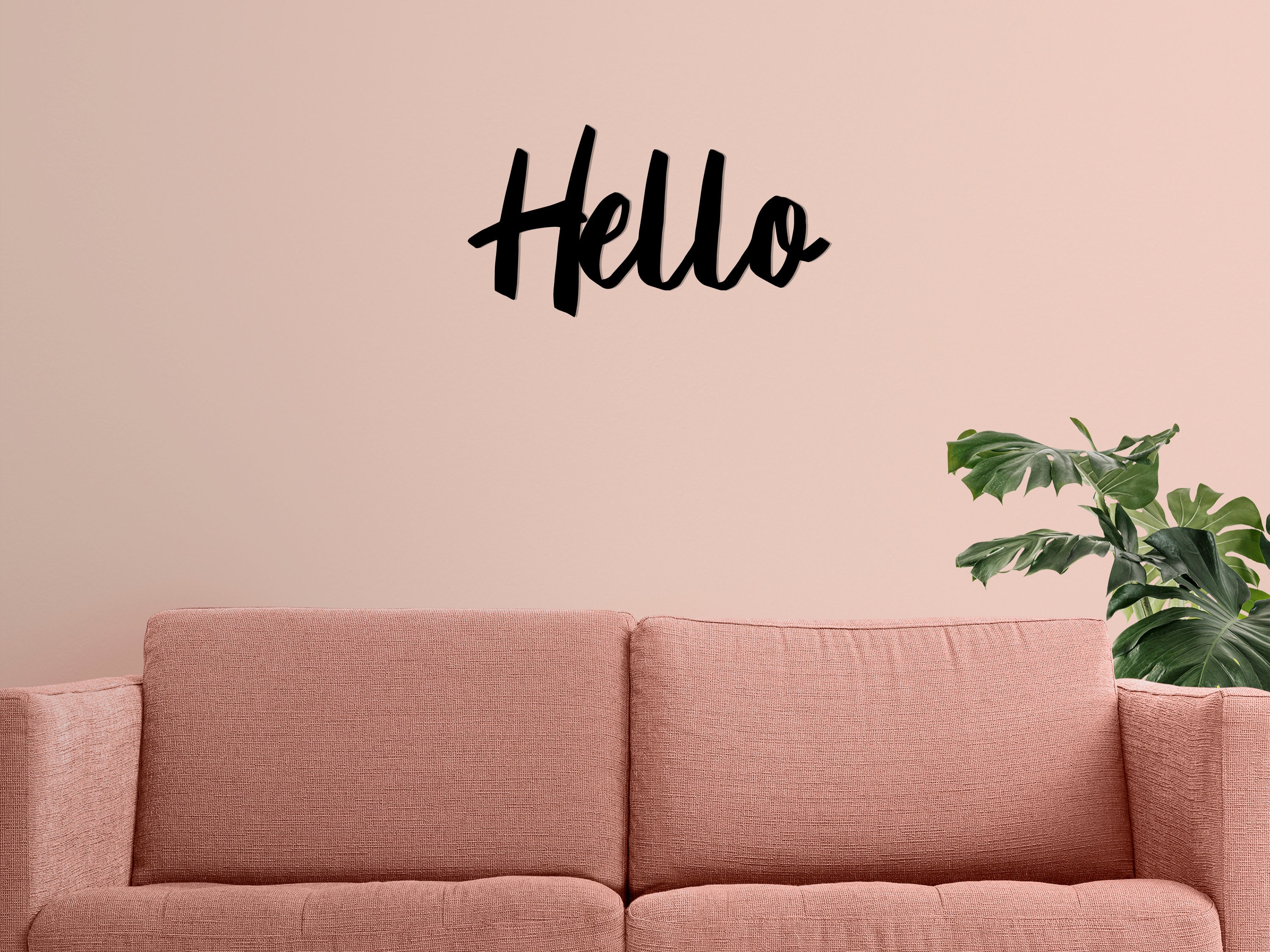 Hello Metal Sign Hello Welcome Decor Custom Laser Cut Hello - Etsy