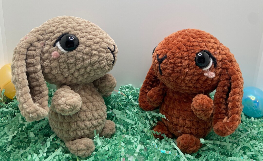Crochet Droopy Ear Bunny Plushie - Etsy
