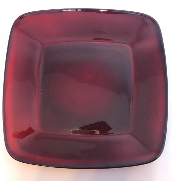 Ruby Red Plate - Etsy