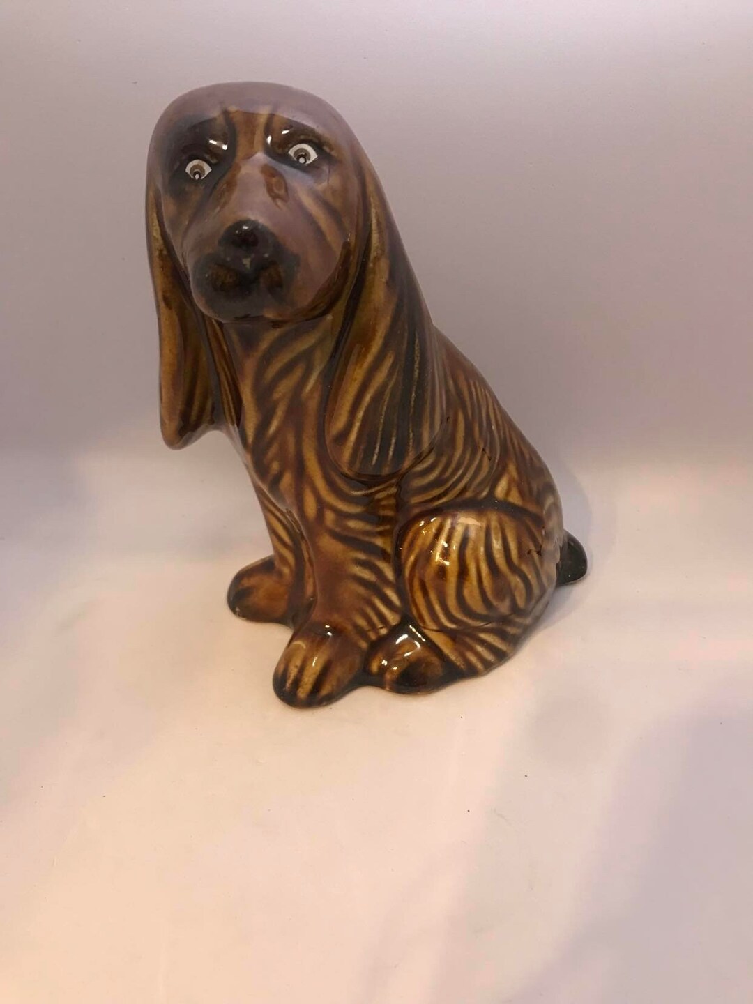 Vintage Brown Cocker Spaniel Hound Dog With Crazy Eyes Handcrafted ...