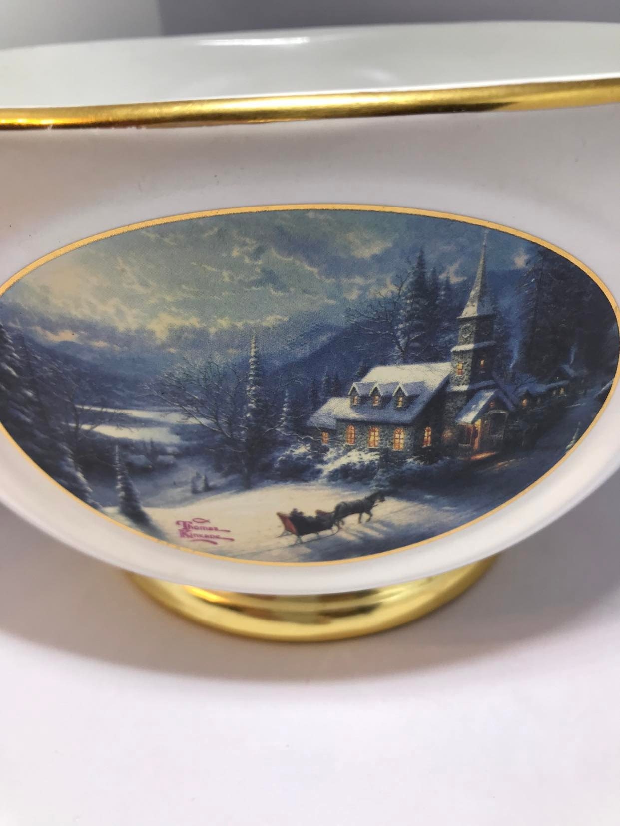 Vintage Thomas Kinkade Painter of Light Sunday Evening Sleigh Ride ...