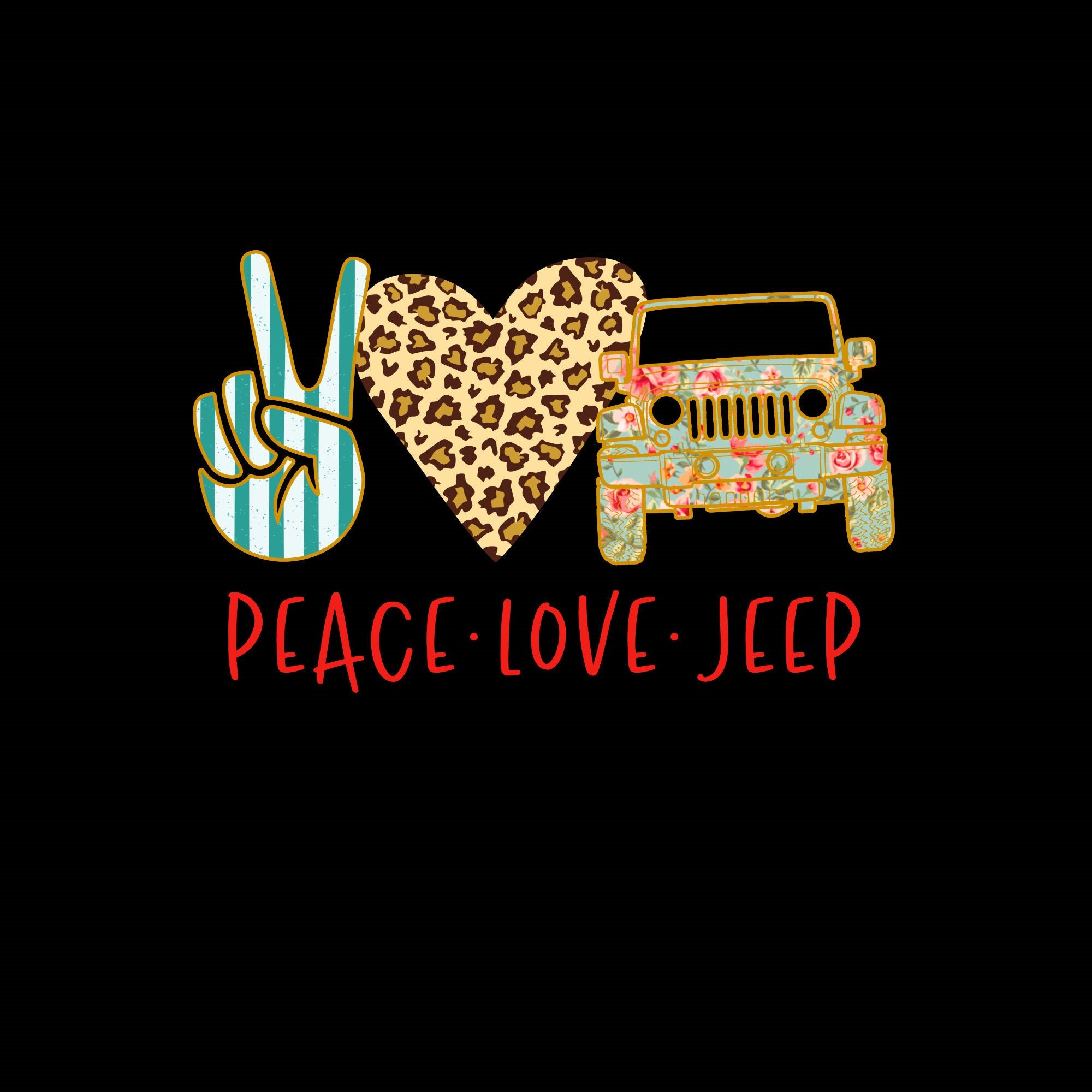 Peace Love Jeep Png Png File Png Download Gift for Jeep | Etsy