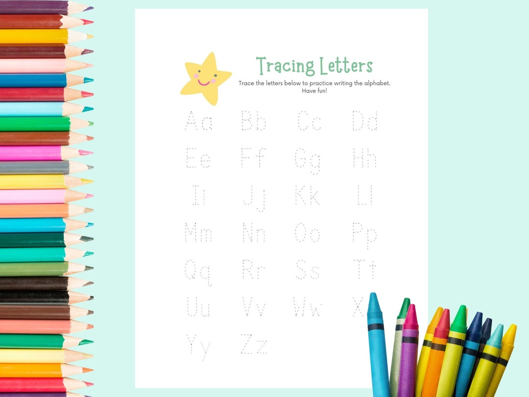 PRINTABLE Tracing Letters Worksheet for Kids, Preschool, Toddlers ...