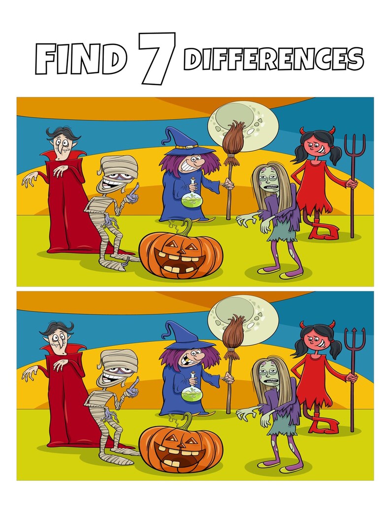 10 PAGE PRINTABLE Halloween Activity Book for Kids, Dot-to-dot, Find ...