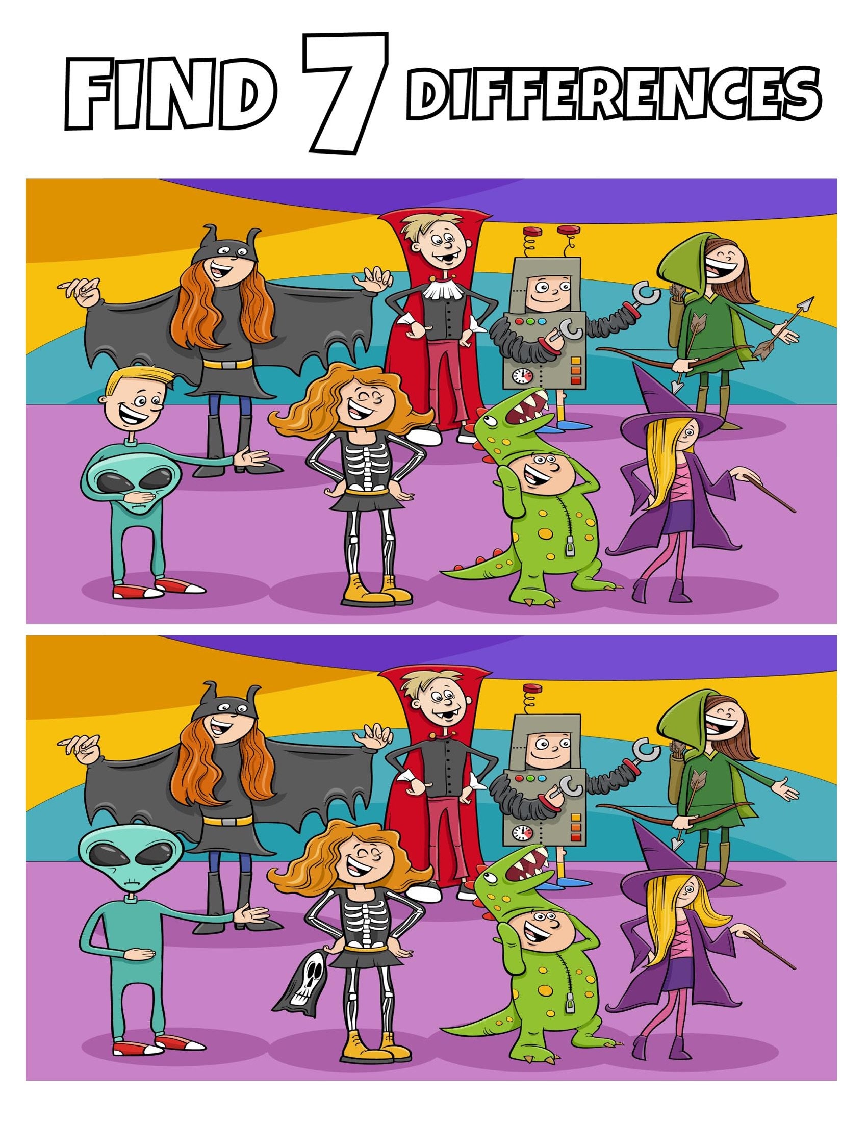 10 PAGE PRINTABLE Halloween Activity Book for Kids, Dot-to-dot, Find ...