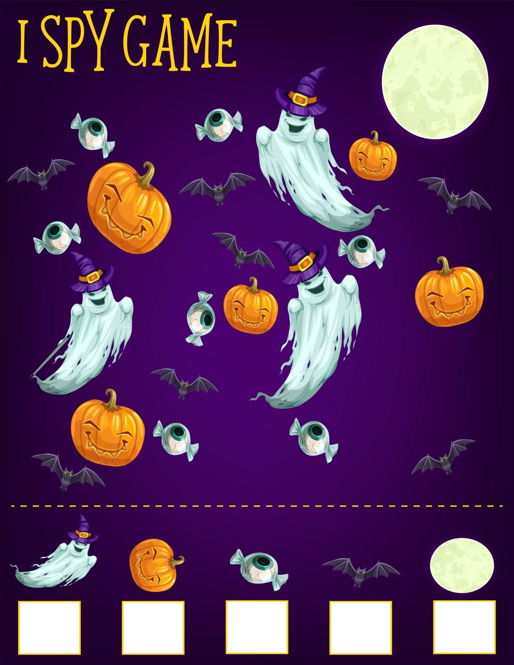 10 PAGE PRINTABLE Halloween Activity Book for Kids, Dot-to-dot, Find ...