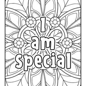 10 PAGE PRINTABLE Coloring Book Positive Affirmations Self Esteem ...