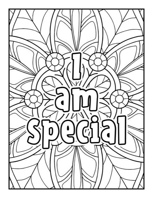 10 PAGE PRINTABLE Coloring Book Positive Affirmations Self Esteem ...