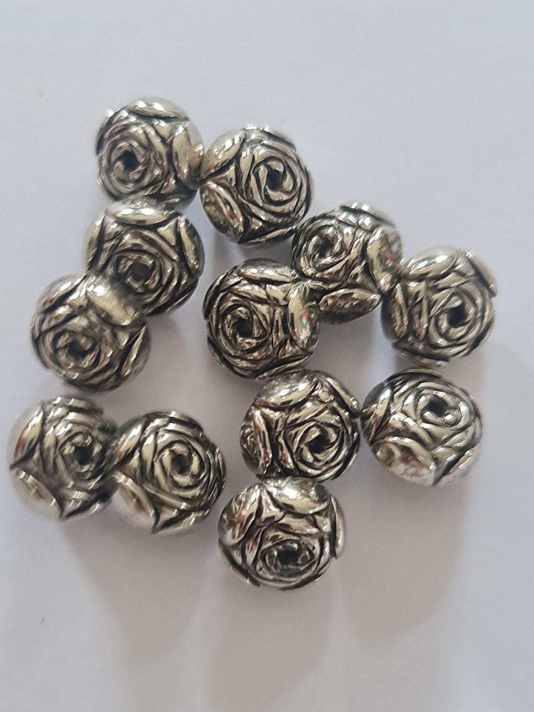 Vintage Metal English Rose Shaped Buttons 12mm X 12 - Etsy