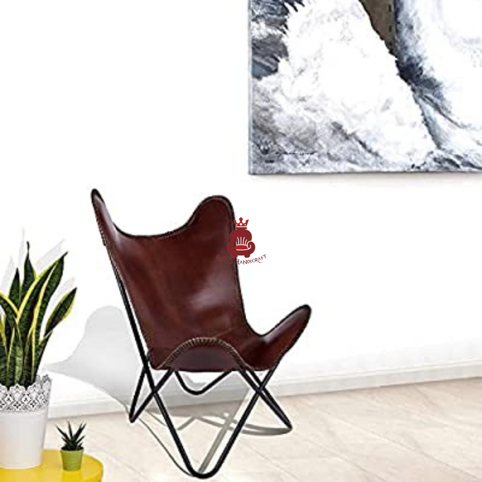 Leather Butterfly Chair Handmade Decorative Chairs - Etsy