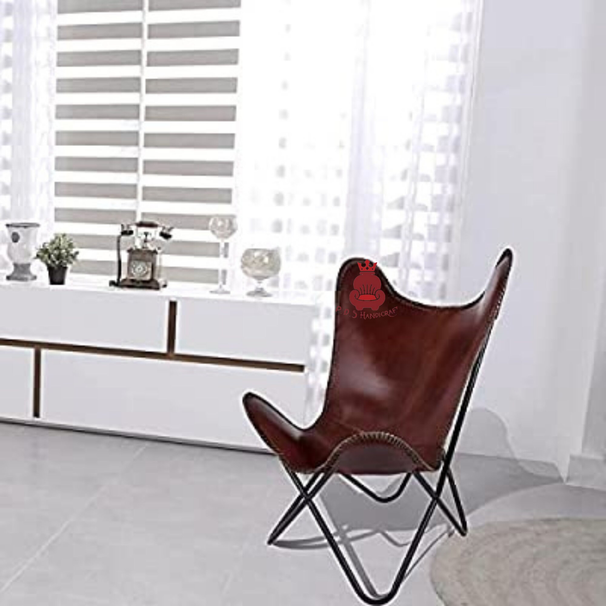 Leather Butterfly Chair Handmade Decorative Chairs - Etsy