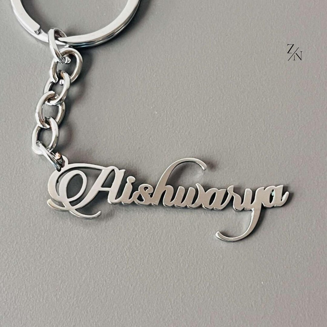 Customized Name Keychain Personalized Name Keychain Gold Keychain ...