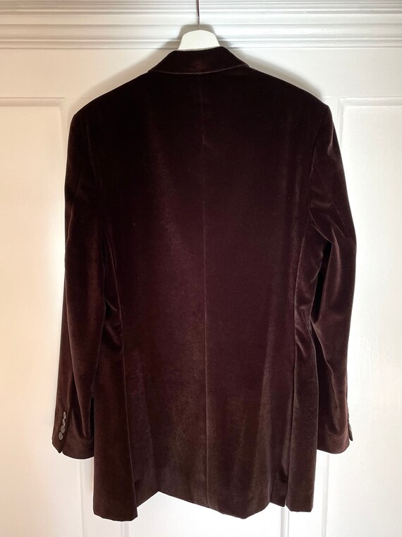 Vintage Men’s Bespoke Chocolate Brown Velvet Blazer, … - Gem