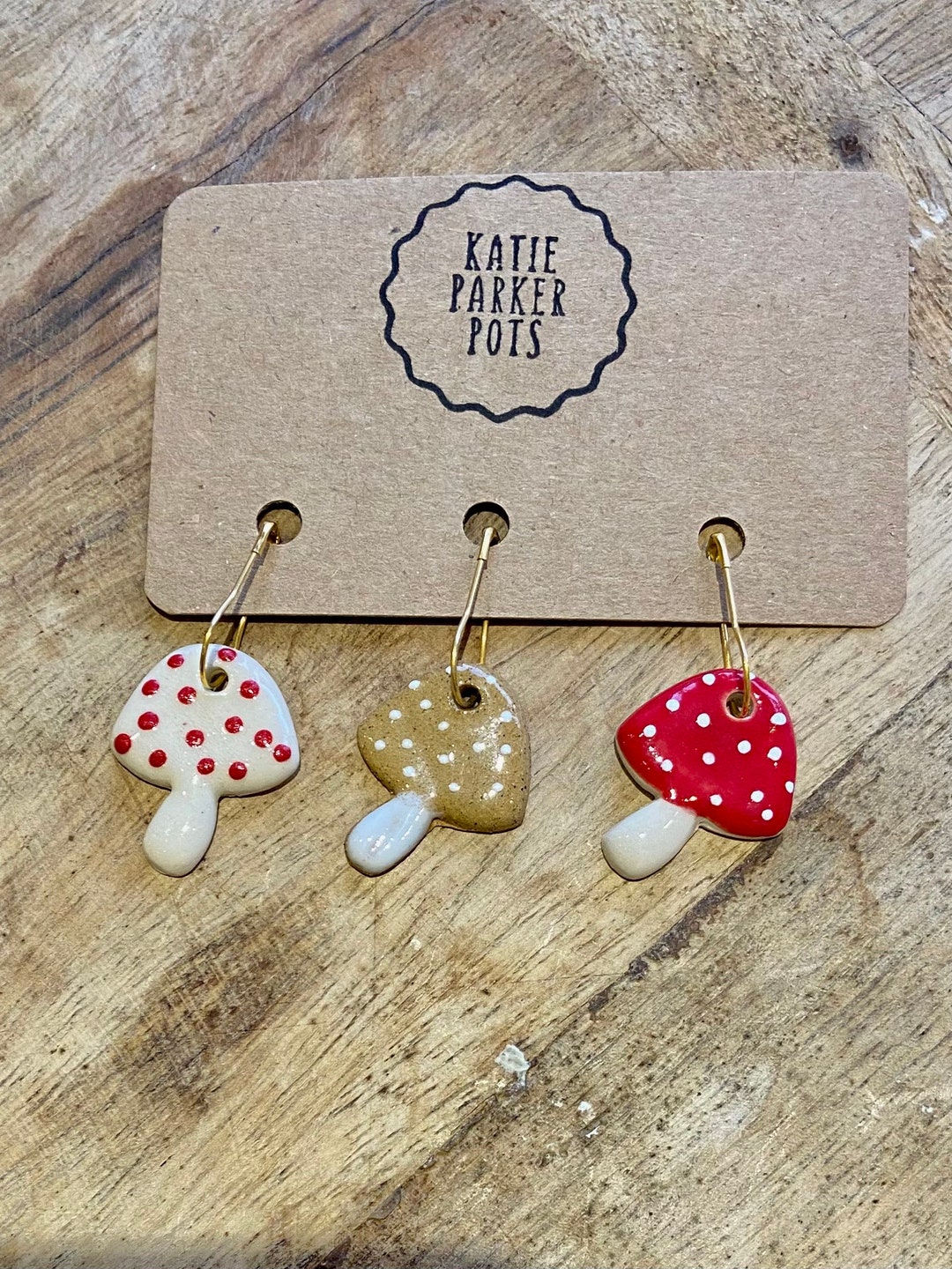 Handmade Ceramic Toadstool Stitch Markers/ Progress Keepers - Etsy