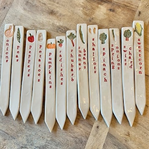 VEGETABLE Plant Markers - Etsy