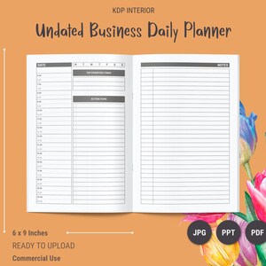 Undated Daily Small Business Planner KDP Template KDP Interiors ...
