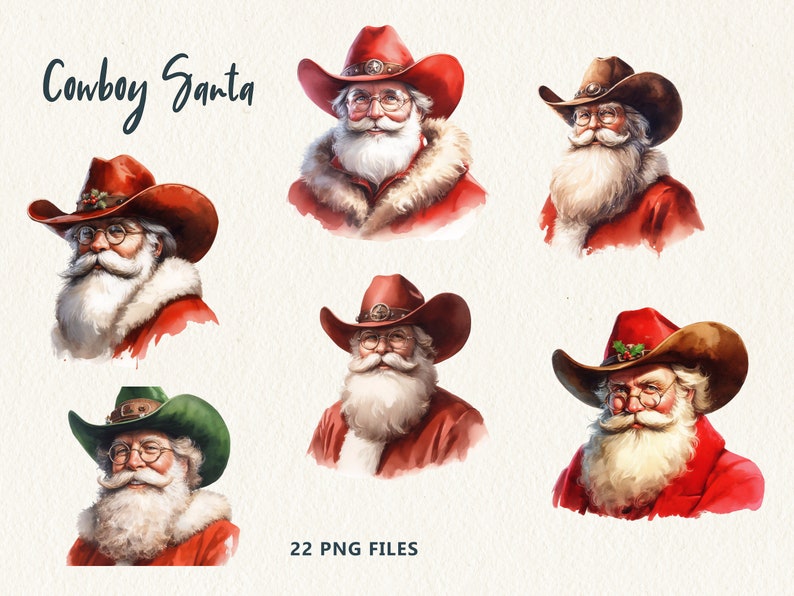 Christmas Cowboy Santa Claus, Christmas Clipart, Transparent PNG ...
