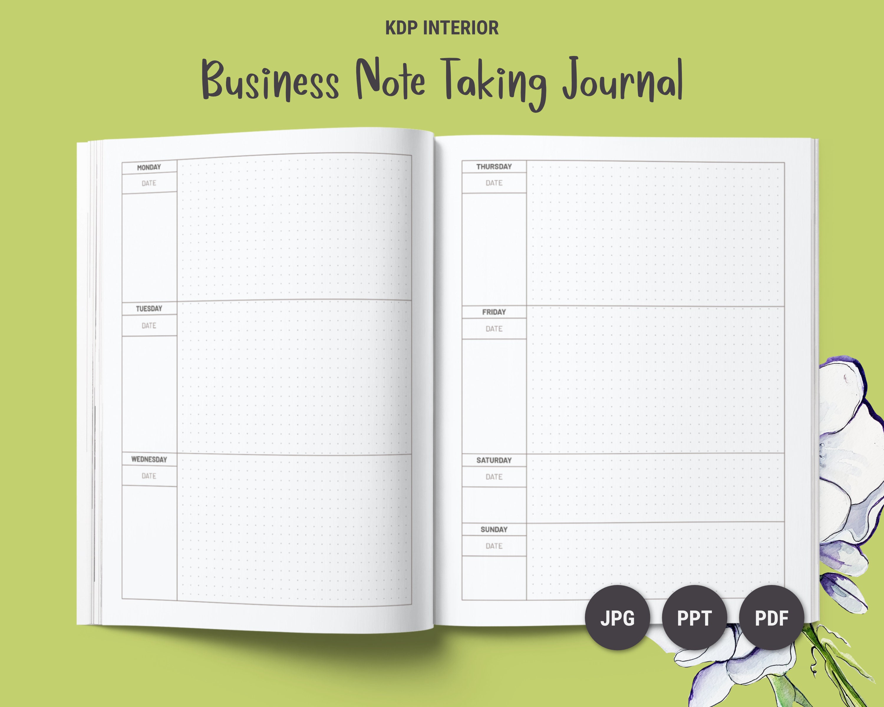 Small Business Note Taking Journal KDP Template KDP Interiors Printable ...