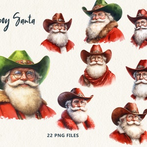 Christmas Cowboy Santa Claus, Christmas Clipart, Transparent PNG ...