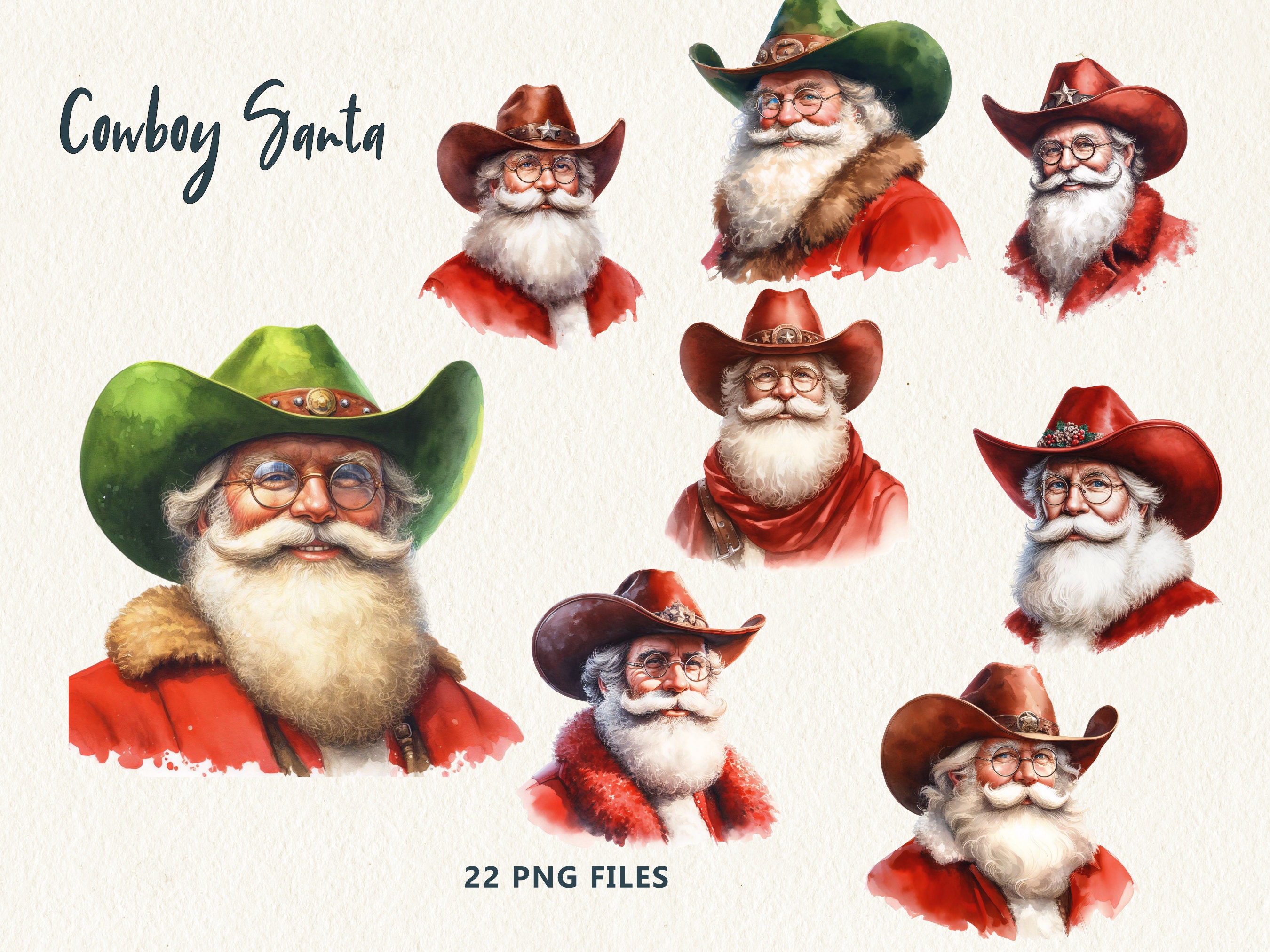 Christmas Cowboy Santa Claus, Christmas Clipart, Transparent PNG ...