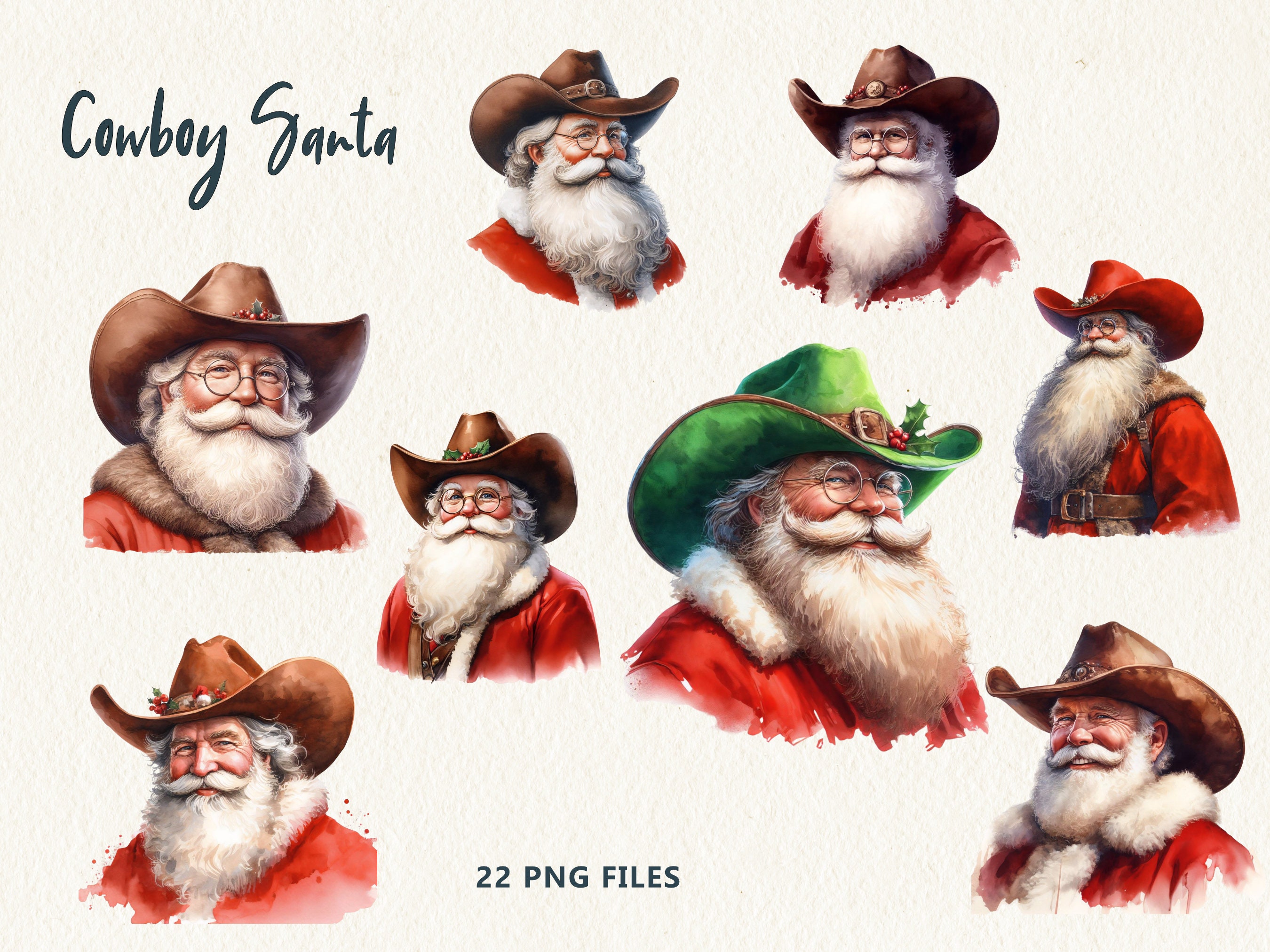 Christmas Cowboy Santa Claus, Christmas Clipart, Transparent PNG ...