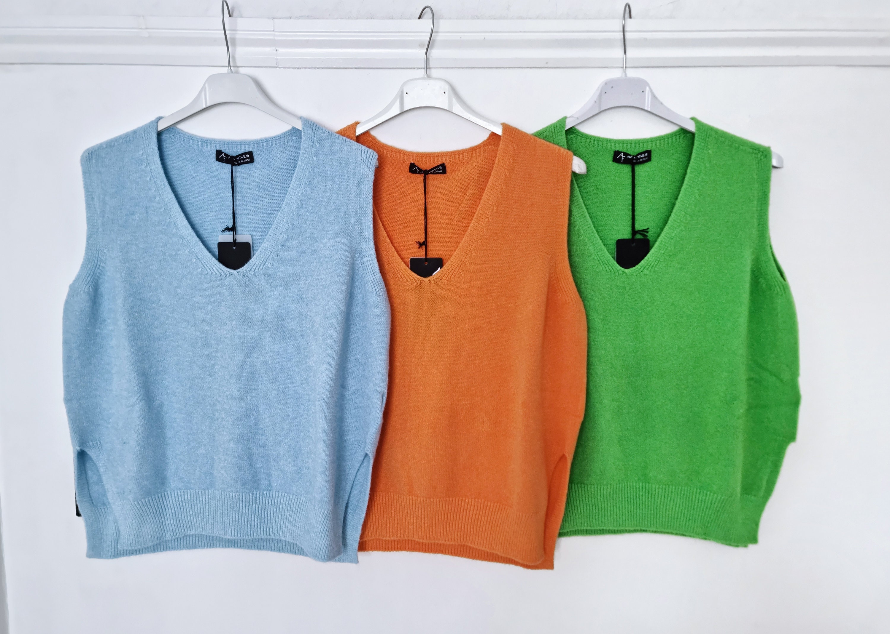 Super Soft Knit V-neck Tank Top Jumper by Alpini (made in Italy) - Etsy UK