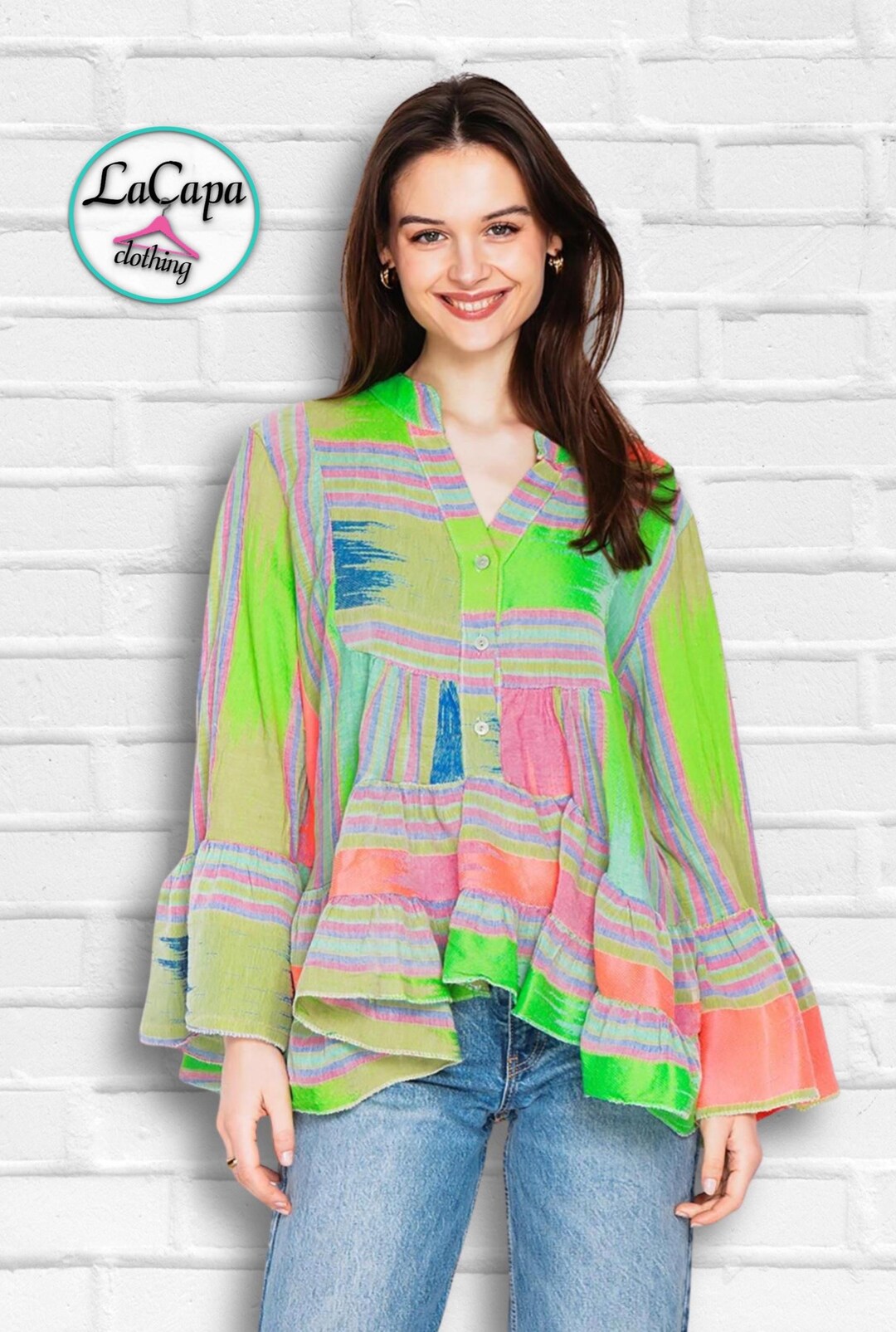 Aztec / Jacquard Embroidered 'baby Doll' Cotton Tunic Top - Etsy