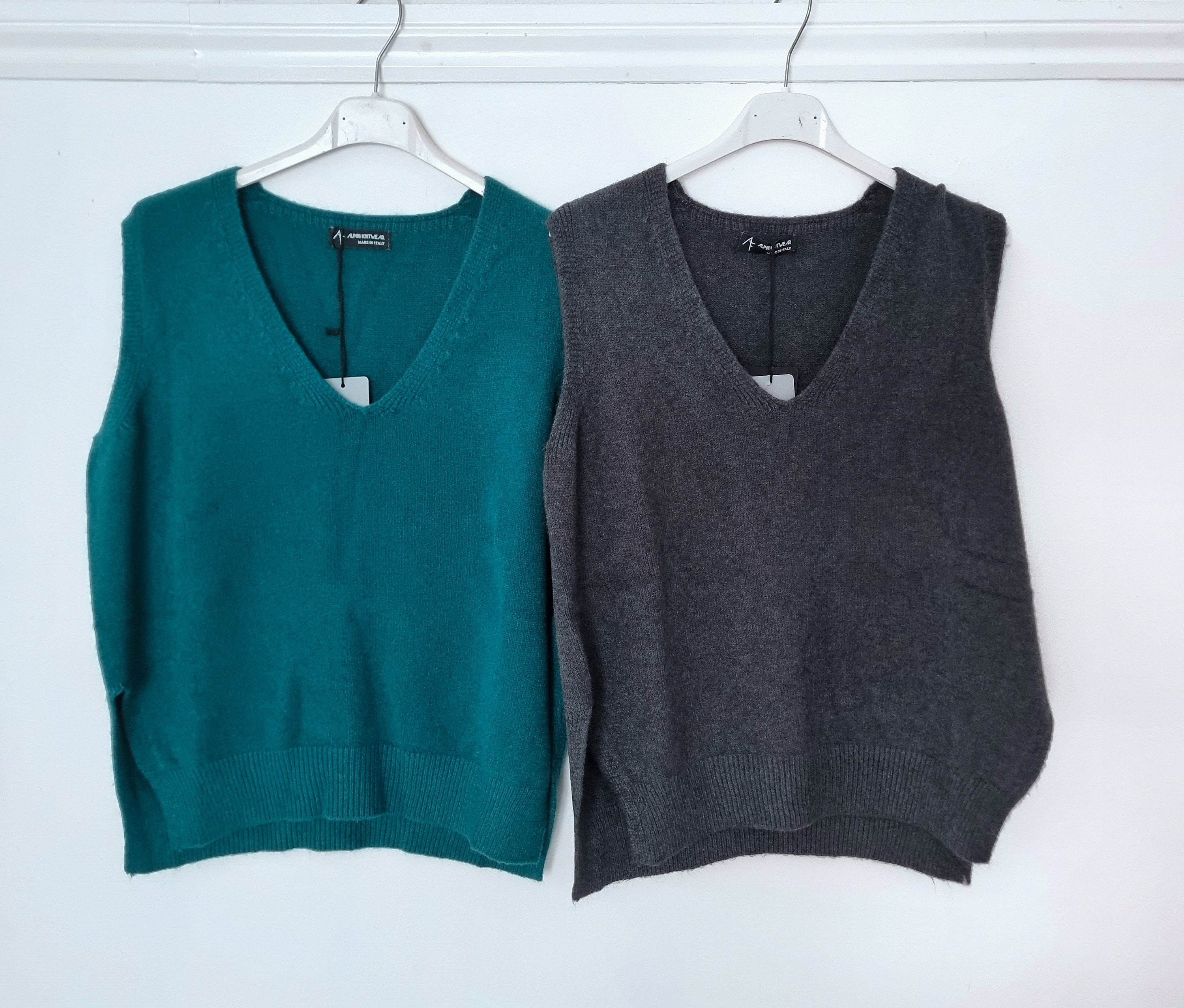 Super Soft Knit V-neck Tank Top Jumper by Alpini (made in Italy) - Etsy UK