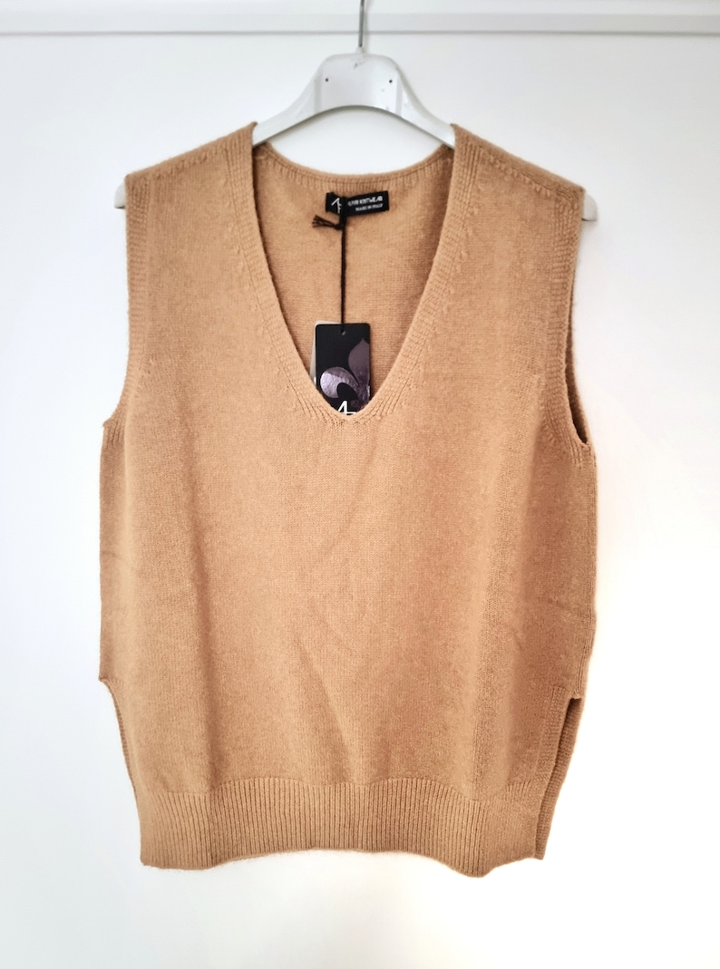 Super Soft Knit V-neck Tank Top Jumper by Alpini (made in Italy) - Etsy UK