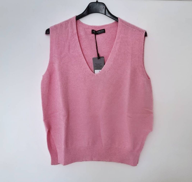 Super Soft Knit V-neck Tank Top Jumper by Alpini made in Italy - Etsy UK
