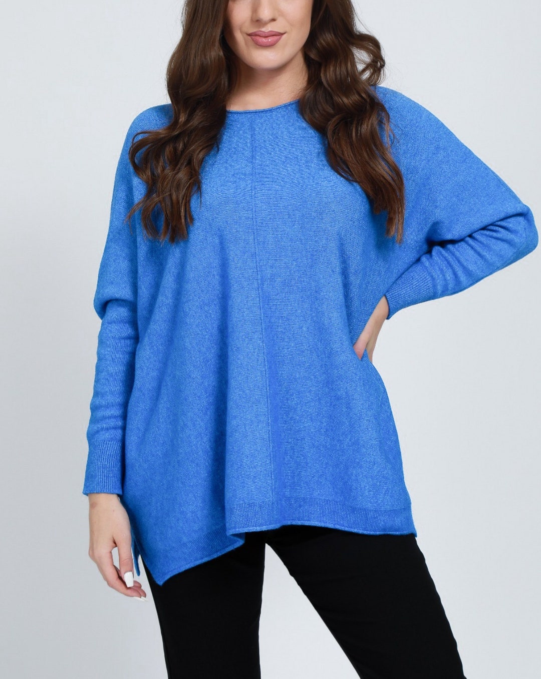 Soft Knit Jumper With Subtle Centre Seam made in Italy - Etsy UK