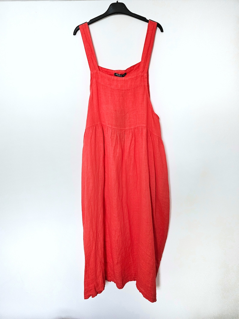 Linen Pinafore Dress (made in Italy) - Etsy